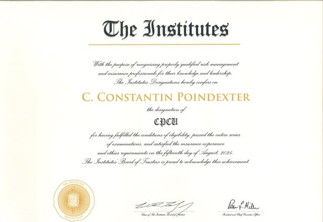 Chartered Property Casualty Underwriter Designation | PPT