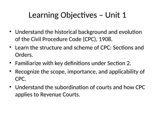 CPC_Unit1_Introduction to Civil Procedure Code, 1908.pptx