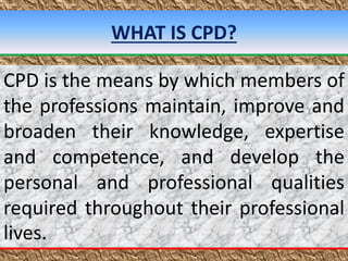 continuous professional development in nursing | PPTX