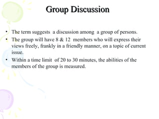 group discussion cpd in gtu | PPT