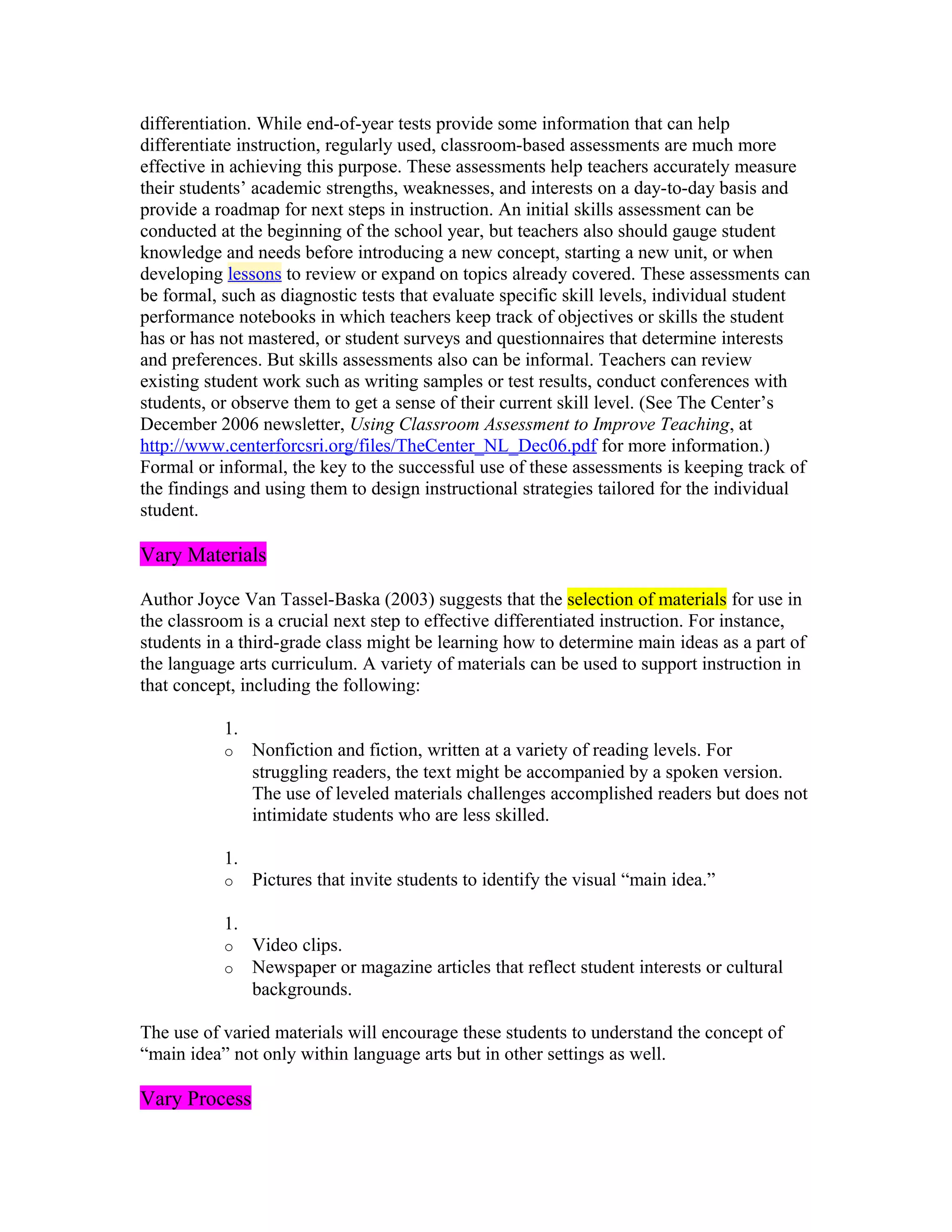 3. Teacher's Guide to Differentiate Instructions | DOC