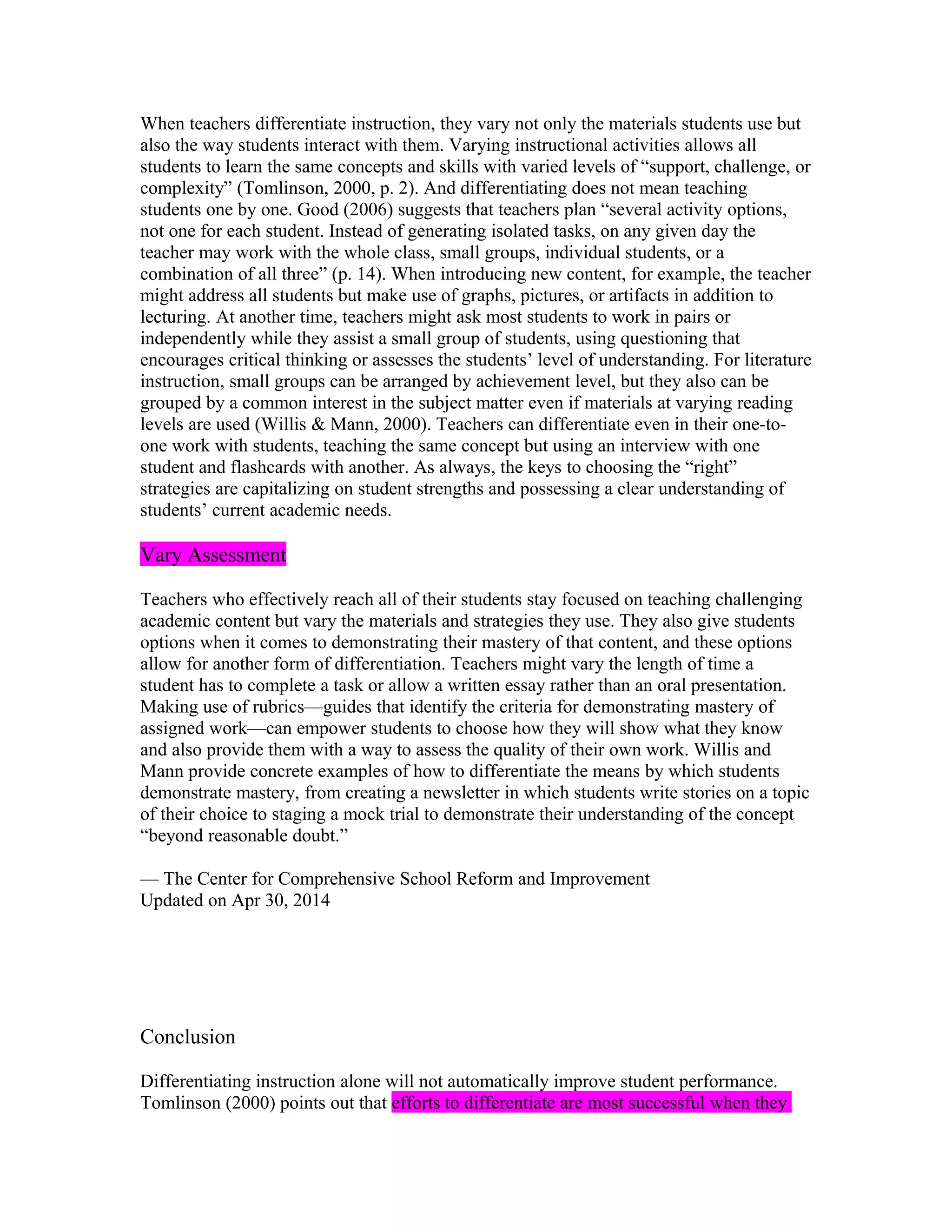 3. Teacher's Guide to Differentiate Instructions | DOC