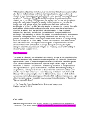 3. Teacher's Guide to Differentiate Instructions | DOC