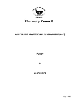 Cpd policy-guidelines-for-pharmacists | PDF