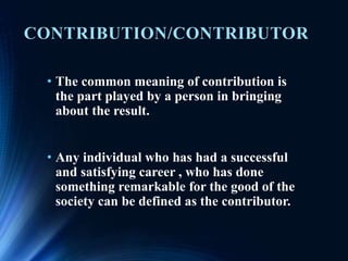 CPD-The Scope Of Contribution | PPT