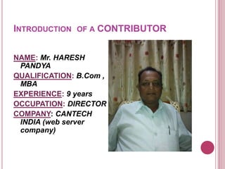 Contributor Personality Development | PPTX