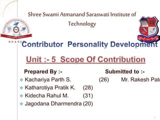 Cpd chapter-5 scope of contribution | PPT
