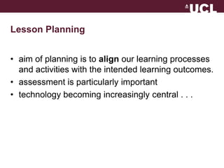 Designing and Planning a Teaching Session | PPTX
