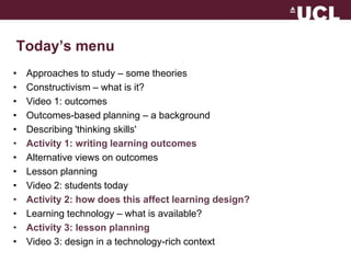 Designing and Planning a Teaching Session | PPTX