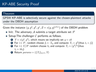 NCCU CPDA Lecture 12 Attribute Based Encryption | PDF