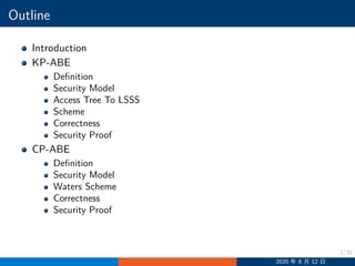 NCCU CPDA Lecture 12 Attribute Based Encryption | PDF