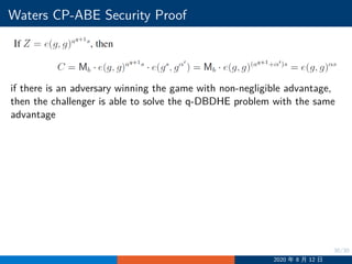 NCCU CPDA Lecture 12 Attribute Based Encryption | PDF