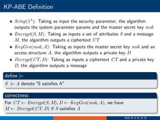 NCCU CPDA Lecture 12 Attribute Based Encryption | PDF