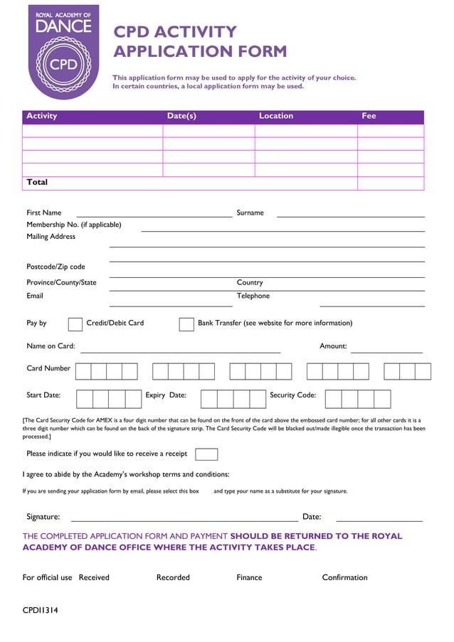 Cpd application form | PDF