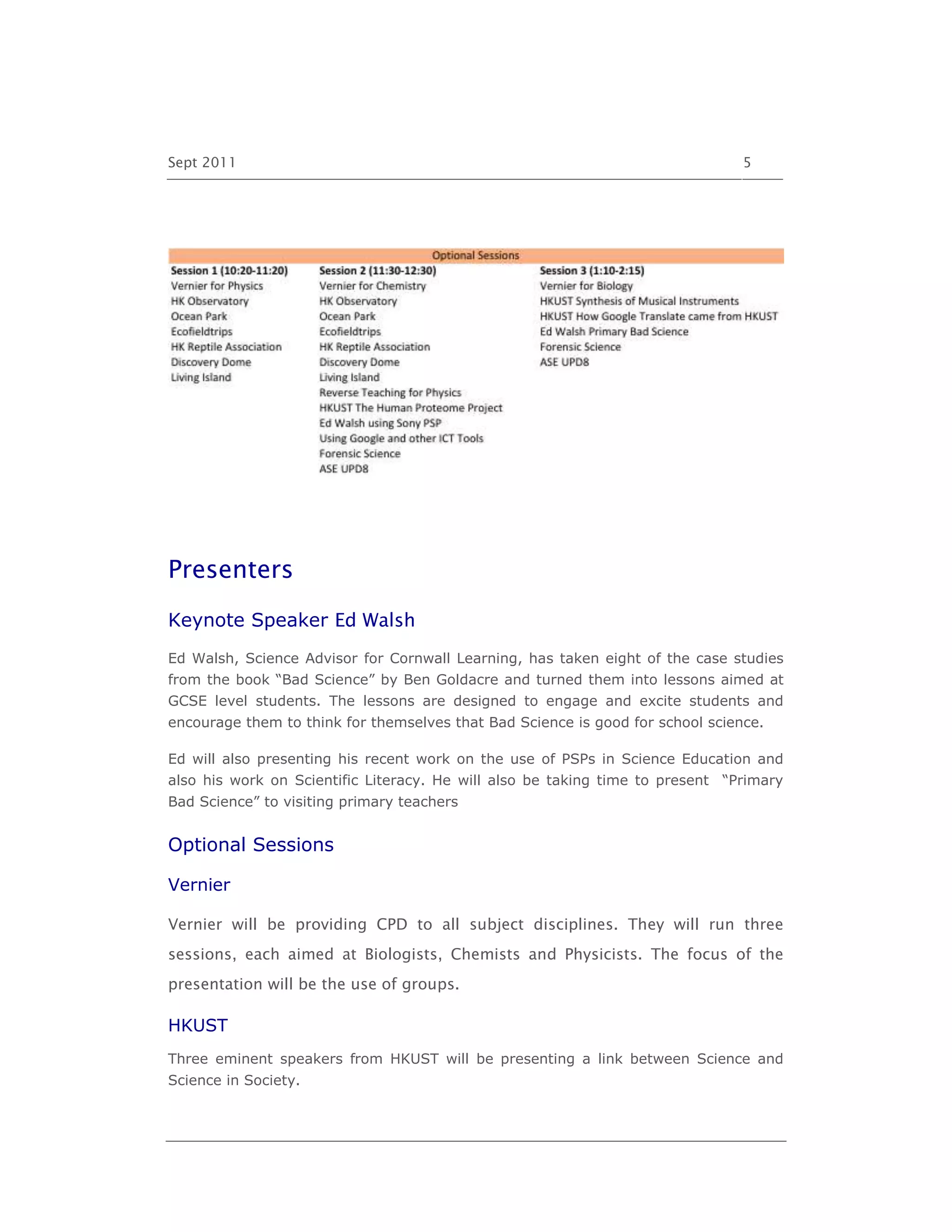 Secondary Science CPD Booklet 30 September 2011 | PDF
