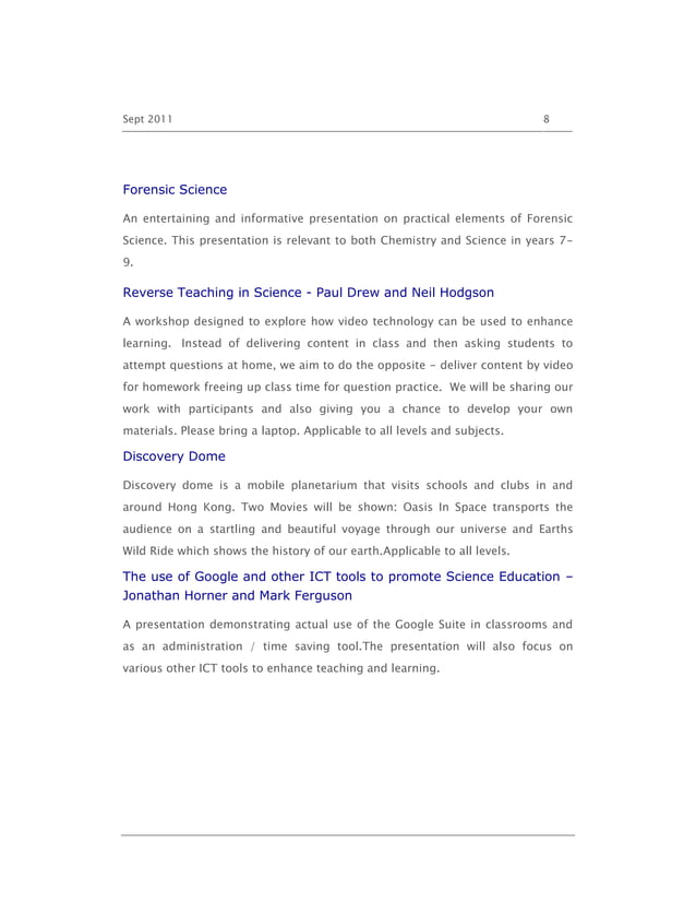 Secondary Science CPD Booklet 30 September 2011 | PDF