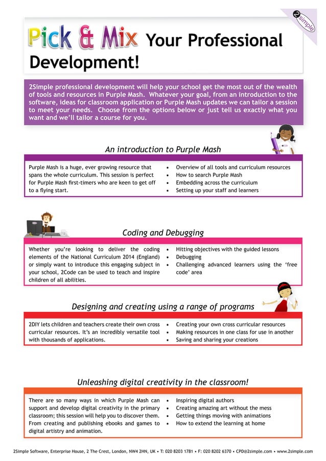 2Simple Purple Mash CPD Brochure | PDF