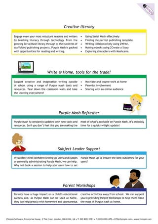 2Simple Purple Mash CPD Brochure | PDF