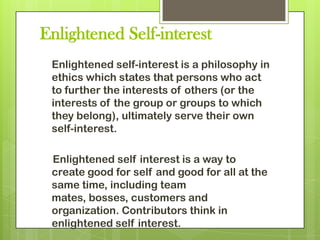 Cpd ch 10 englightned self interest | PPTX