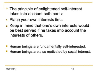 Cpd ch 10 enlightned self interest | PPT