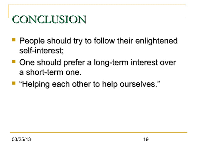 Cpd ch 10 enlightned self interest | PPT