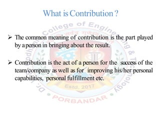 Cpd ch.5 Scope’s of Contribution | PPT