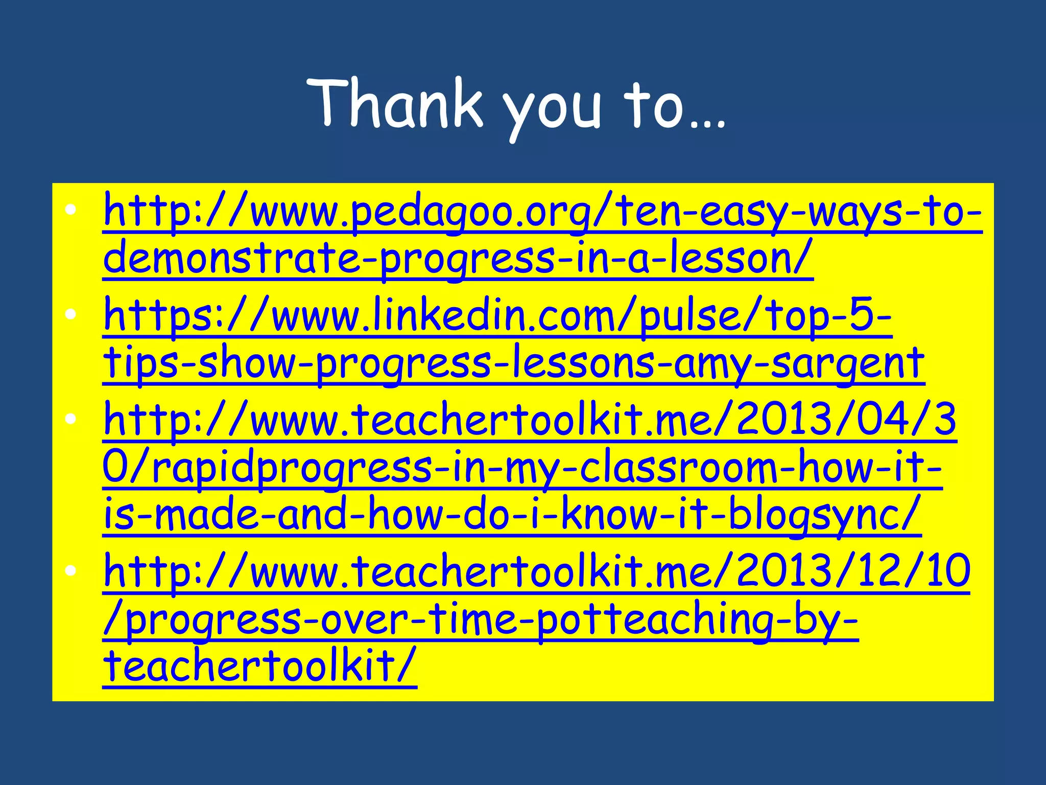 CPD on showing progress in lessons and over time | PPTX