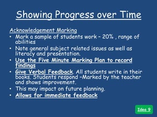 CPD on showing progress in lessons and over time | PPTX