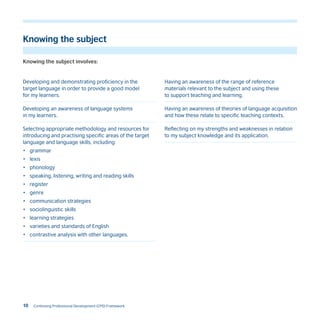 Cpd framework for_teachers | PDF
