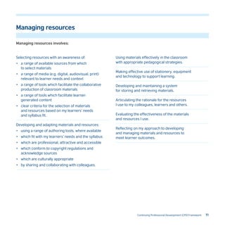 Cpd framework for_teachers | PDF