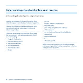 Cpd framework for_teachers | PDF