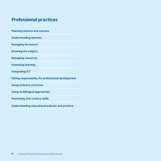 Cpd framework for_teachers | PDF