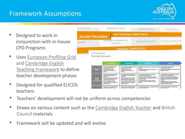 Building on the English Australia CPD Framework | PPT