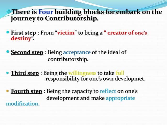 Contributer personality development | PPTX