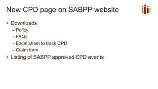 CPD launch presentation - Dr Penny Abbott | PPT