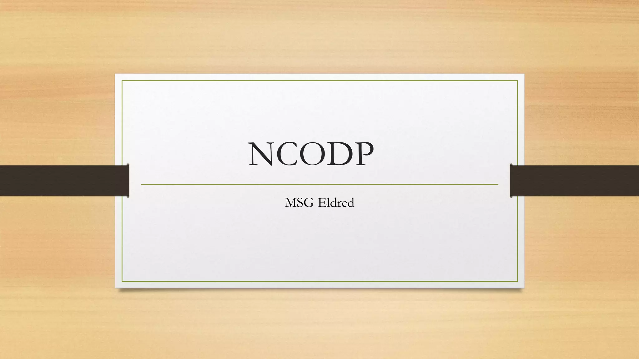 NCODP on NCOER | PDF