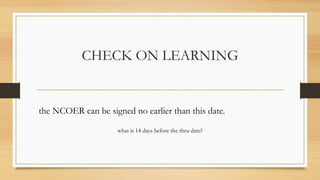 NCODP on NCOER | PDF