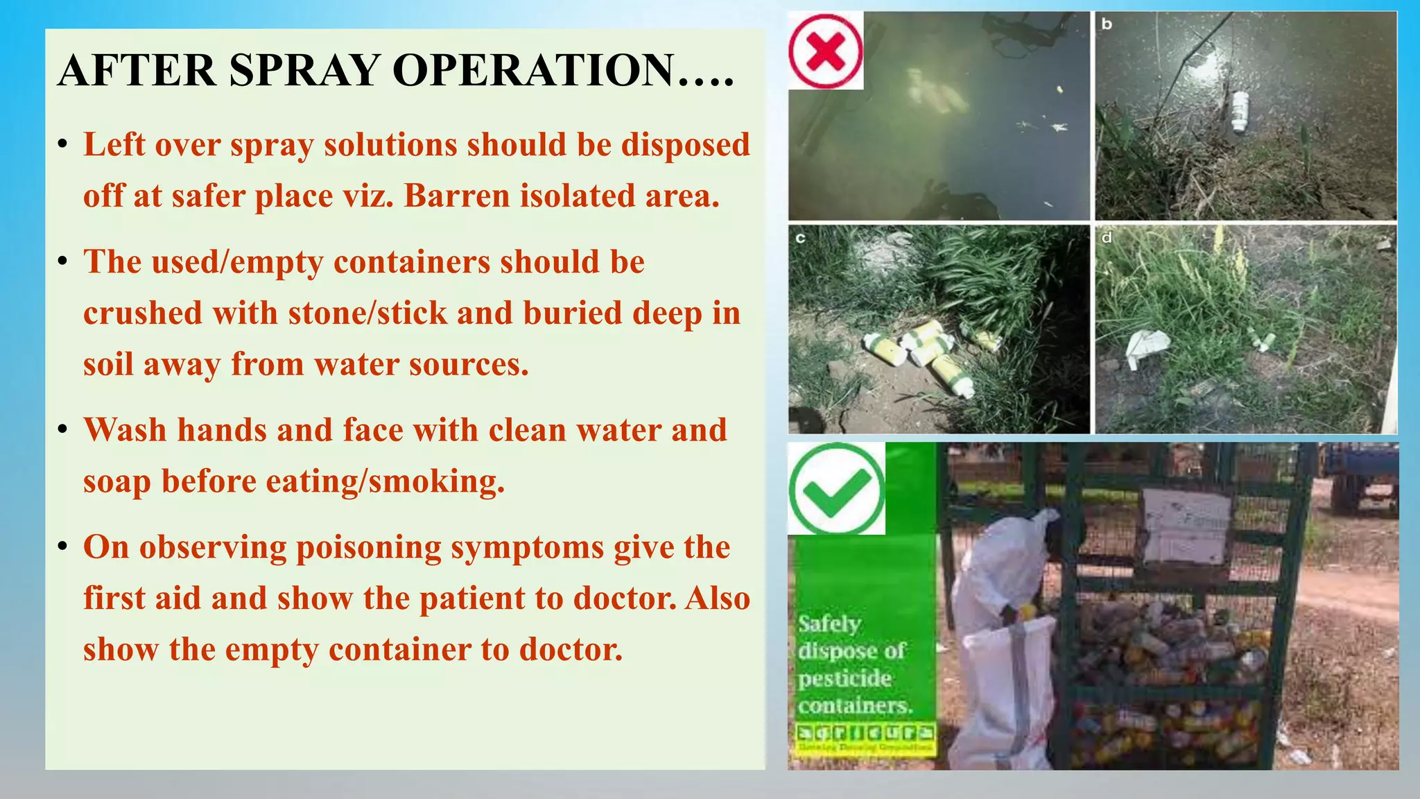 Safe handling, storage and application of pesticides | PPTX