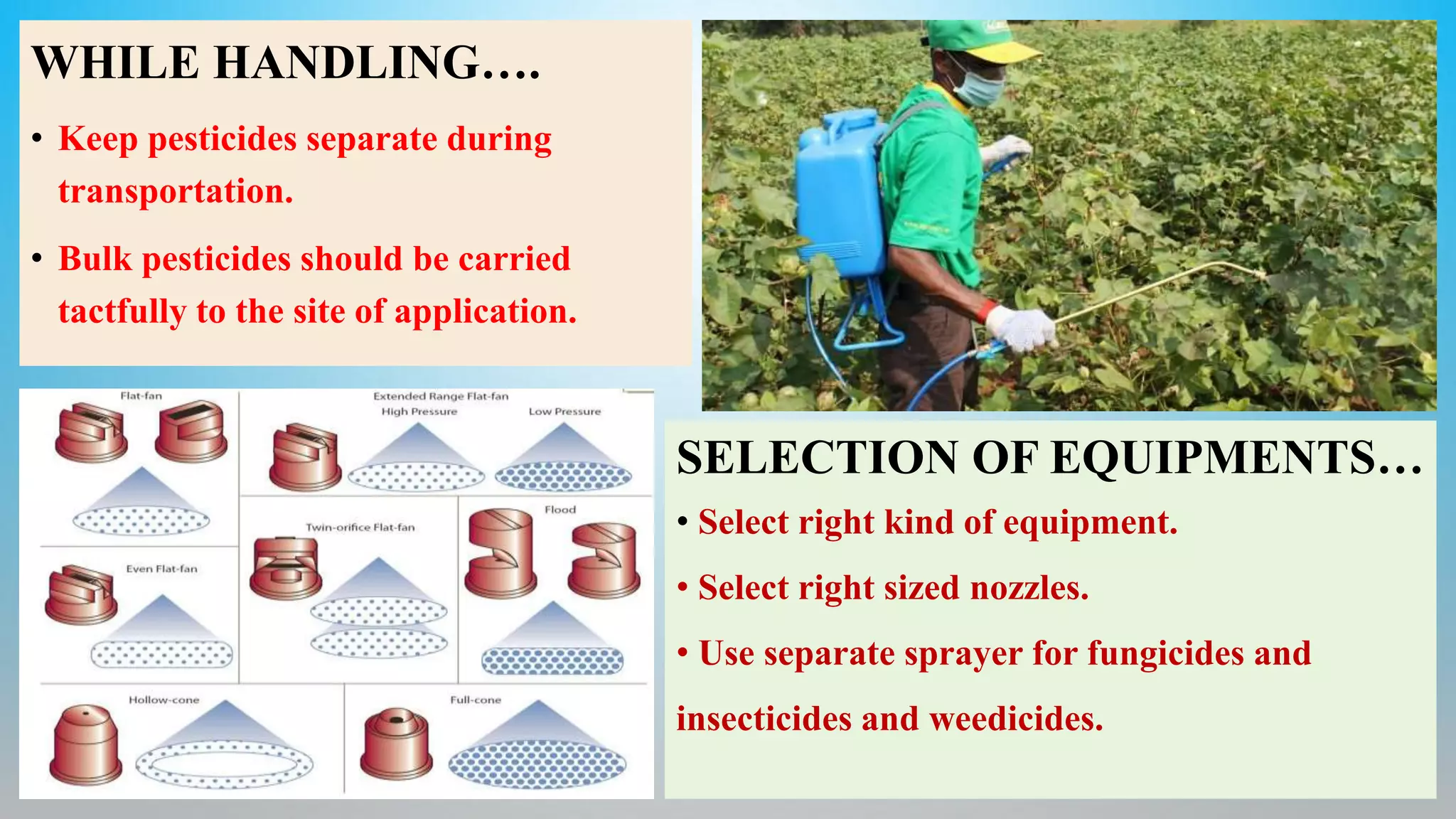 Safe handling, storage and application of pesticides | PPTX