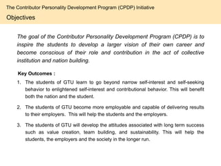 Contributor Personality Development Program | PPTX