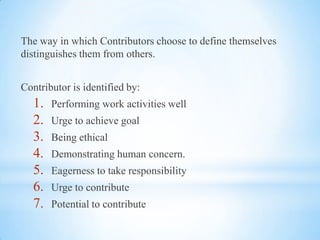 Contributers Identity | PPT