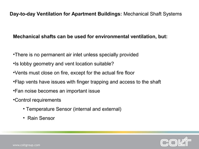 CPD Presentation - Smoke control and environmental ventilation in ...