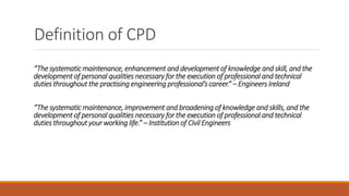 CPD by David Buckley | PPTX | Career Advice | Careers
