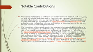 Thesis on famous personality C.N.R Rao | PPTX