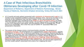 Post infectious bronchiolitis obliterans | PPTX