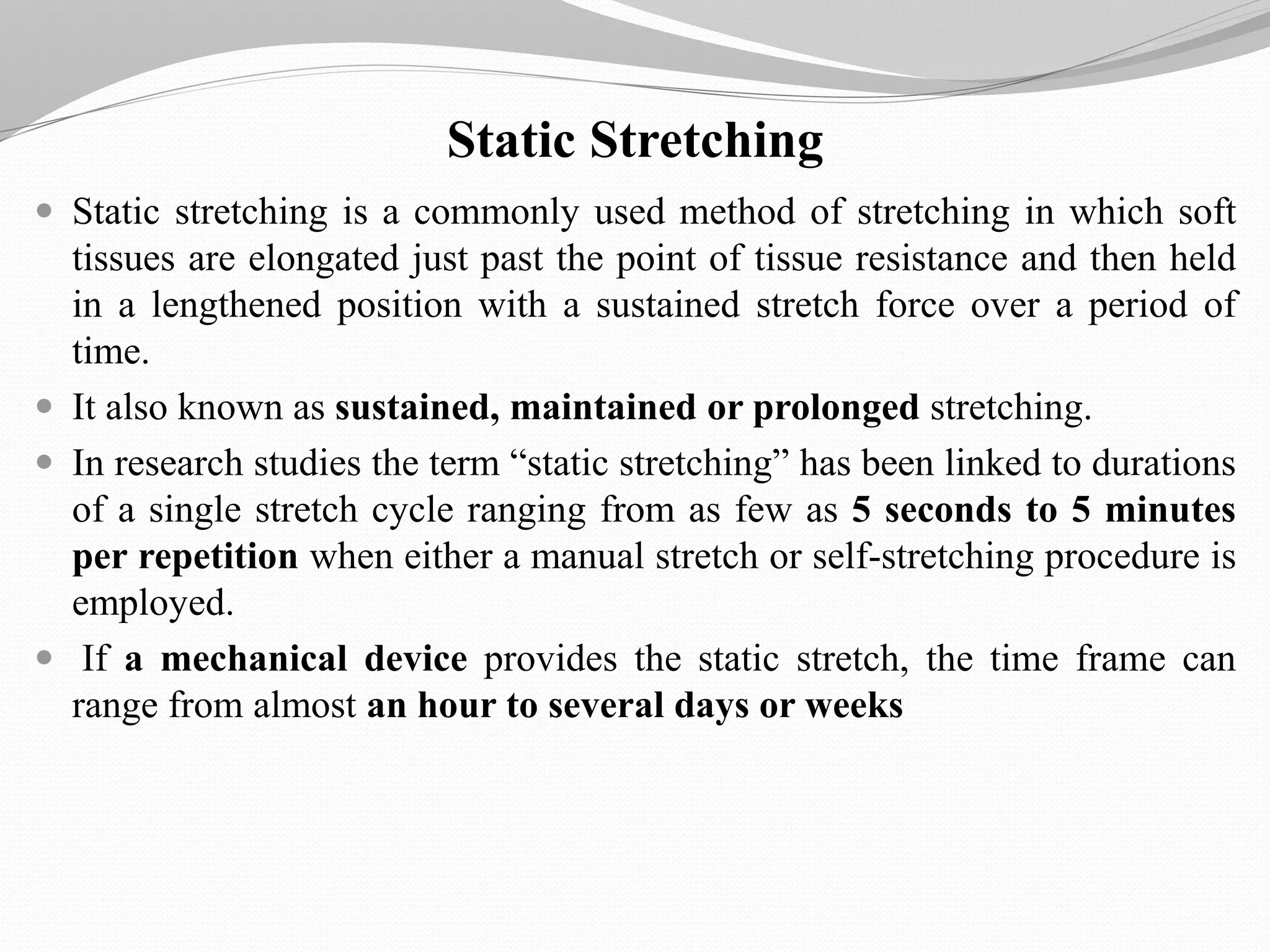 Types of stretching technique | PPTX