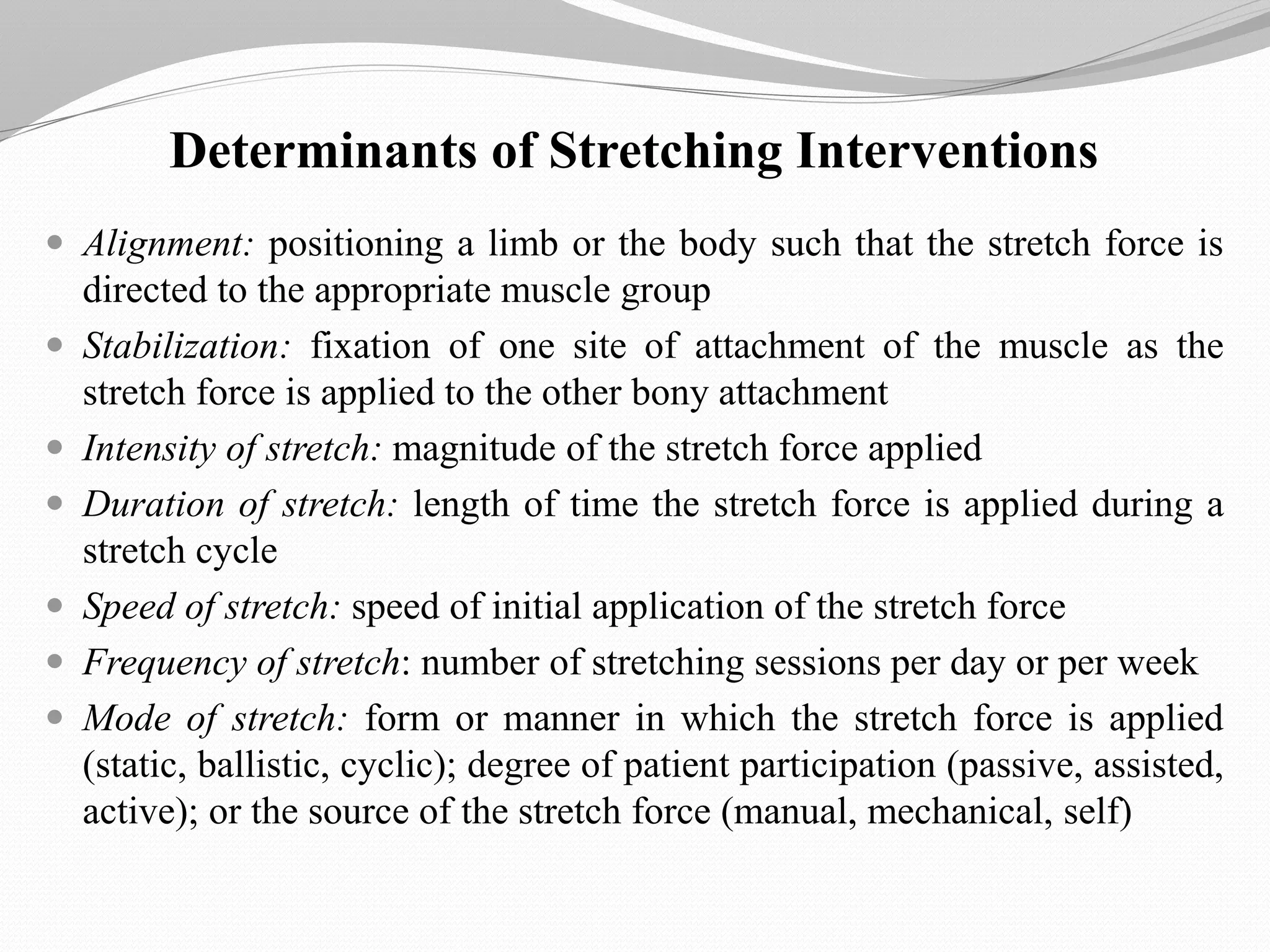 Types of stretching technique | PPTX