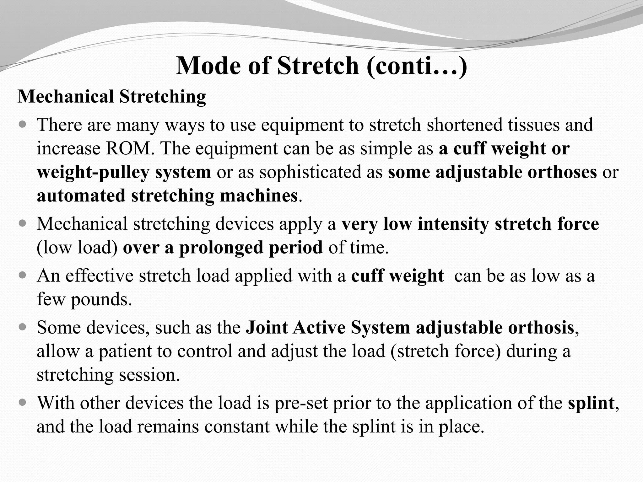 Types of stretching technique | PPTX