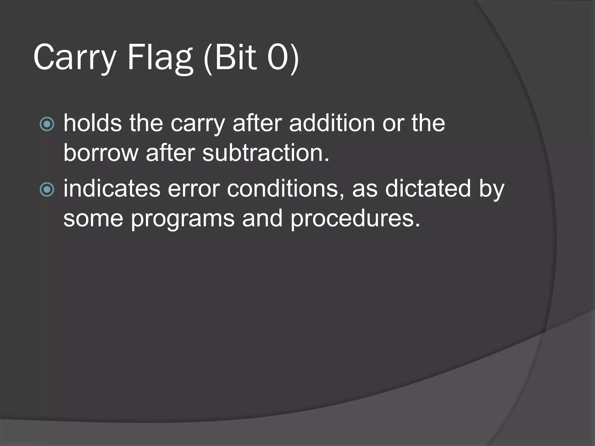 Cpe103 03 [processor flags] | PPT