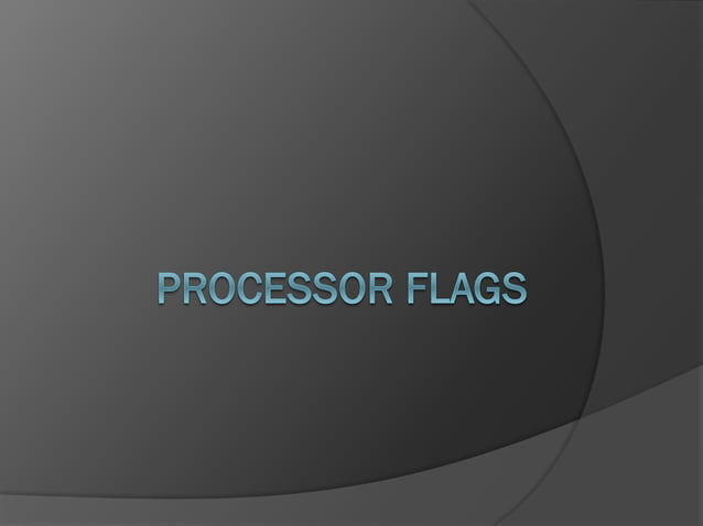 Cpe103 03 [processor flags] | PPT